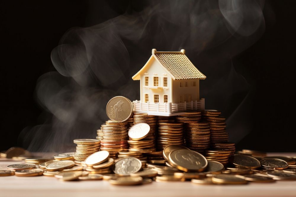 Gold coin money house architecture. | Free Photo - rawpixel