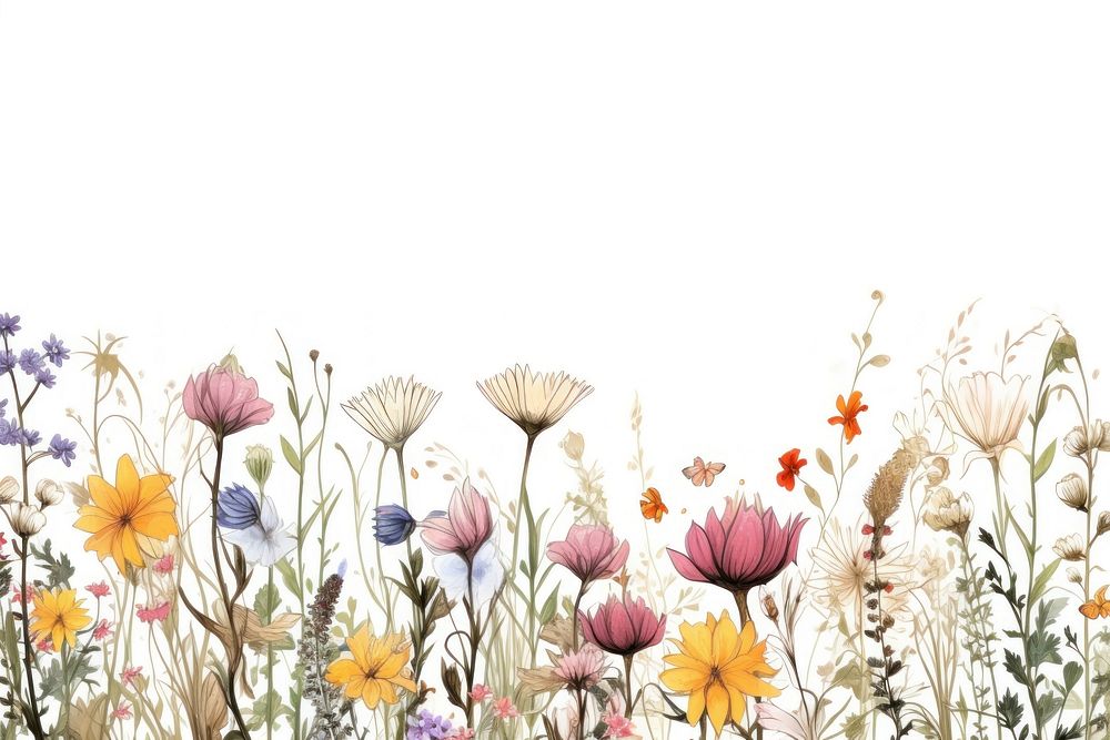 Wildflower backgrounds outdoors pattern. | Premium Photo Illustration ...