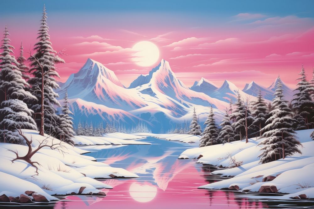 Snow landscape snow reflection outdoors. | Free Photo Illustration ...