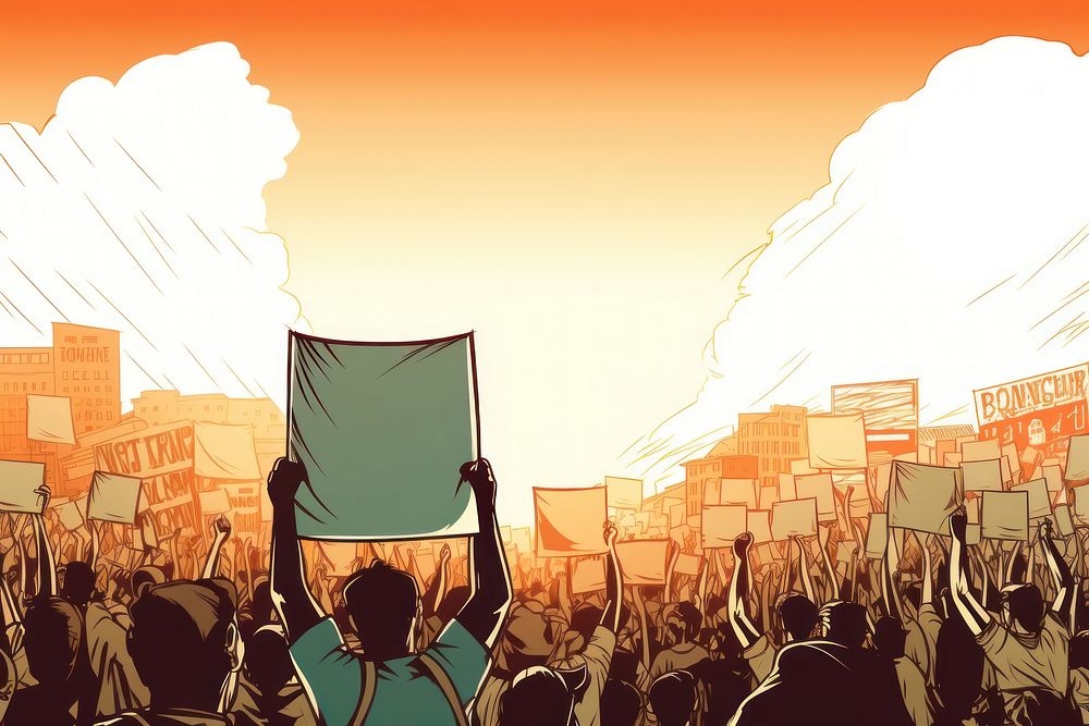 Protest screen comics adult. AI | Free Photo Illustration - rawpixel