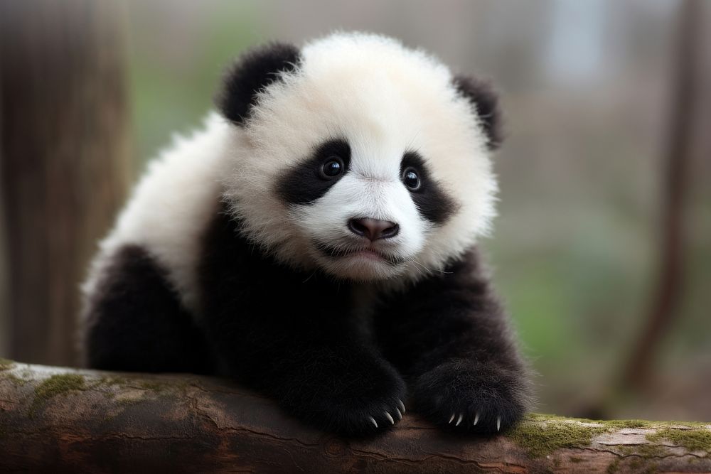 Cute fluffy baby panda wildlife | Free Photo - rawpixel