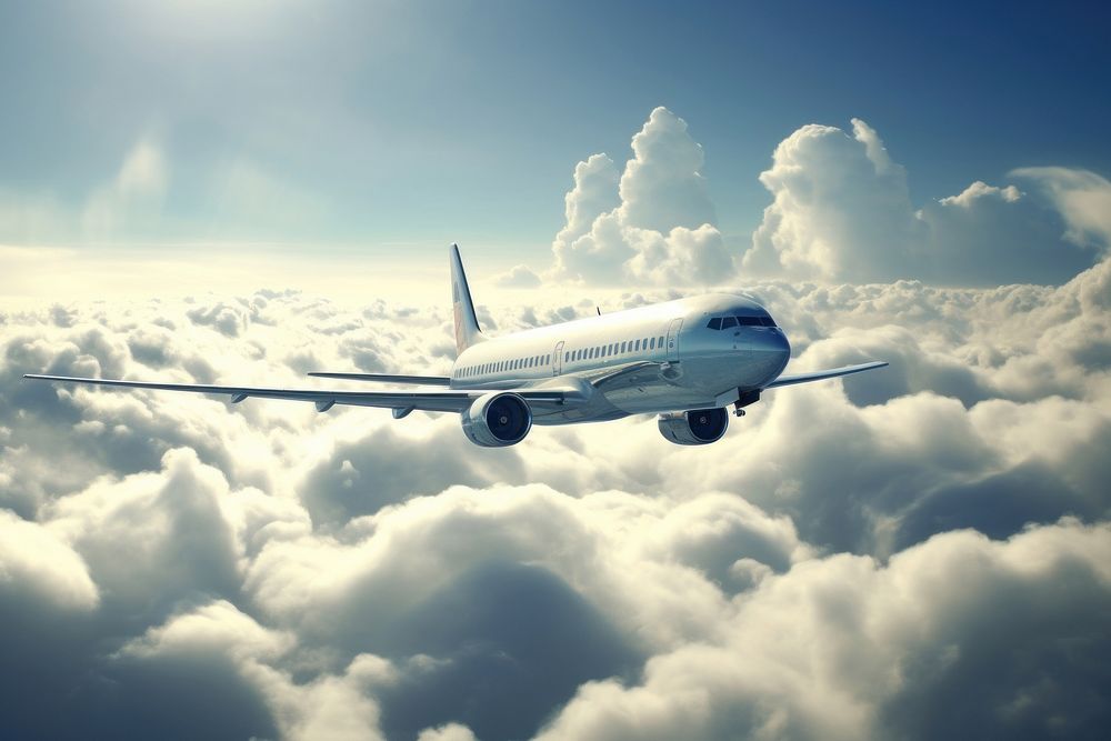 Normal modern airplane sky few | Free Photo - rawpixel