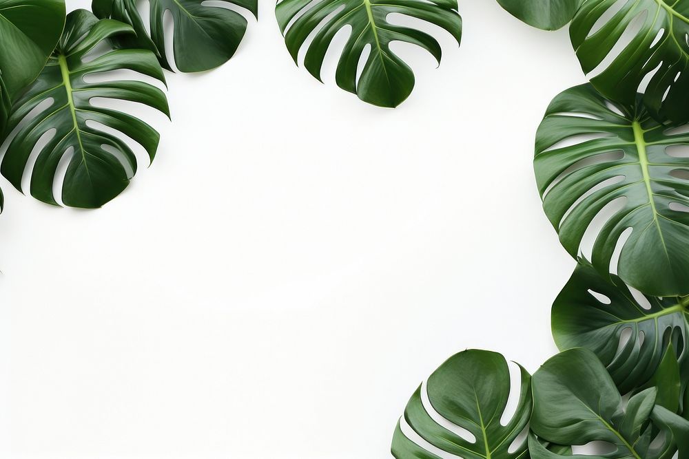 Monstera leaves border green plant | Premium Photo - rawpixel