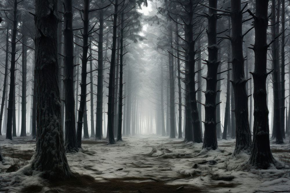 Pine tree forest few trees | Premium Photo - rawpixel