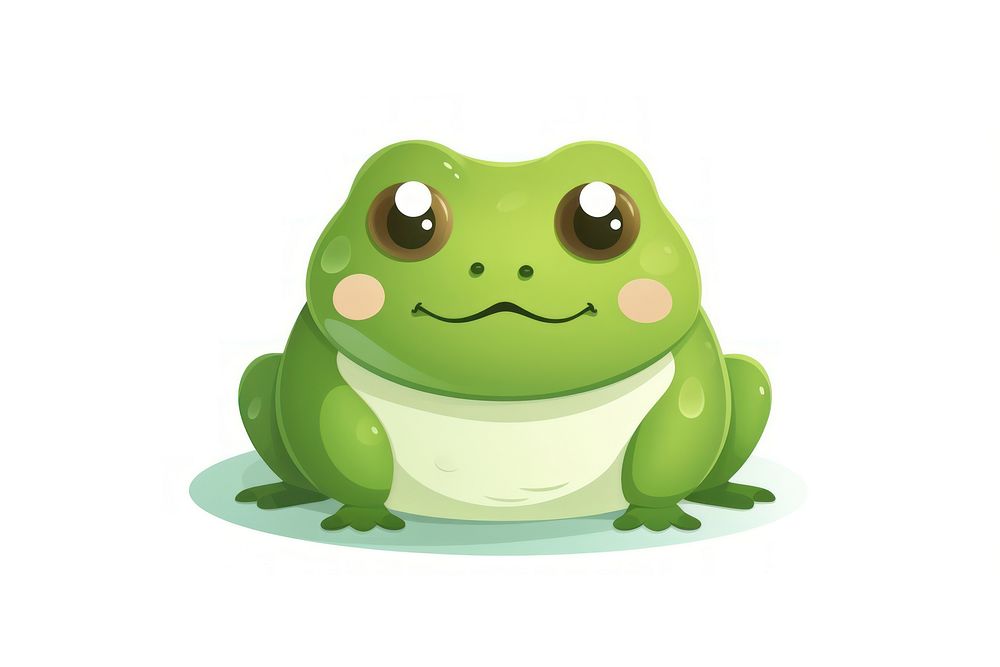 Chubby frog amphibian cartoon animal. | Premium Photo Illustration ...