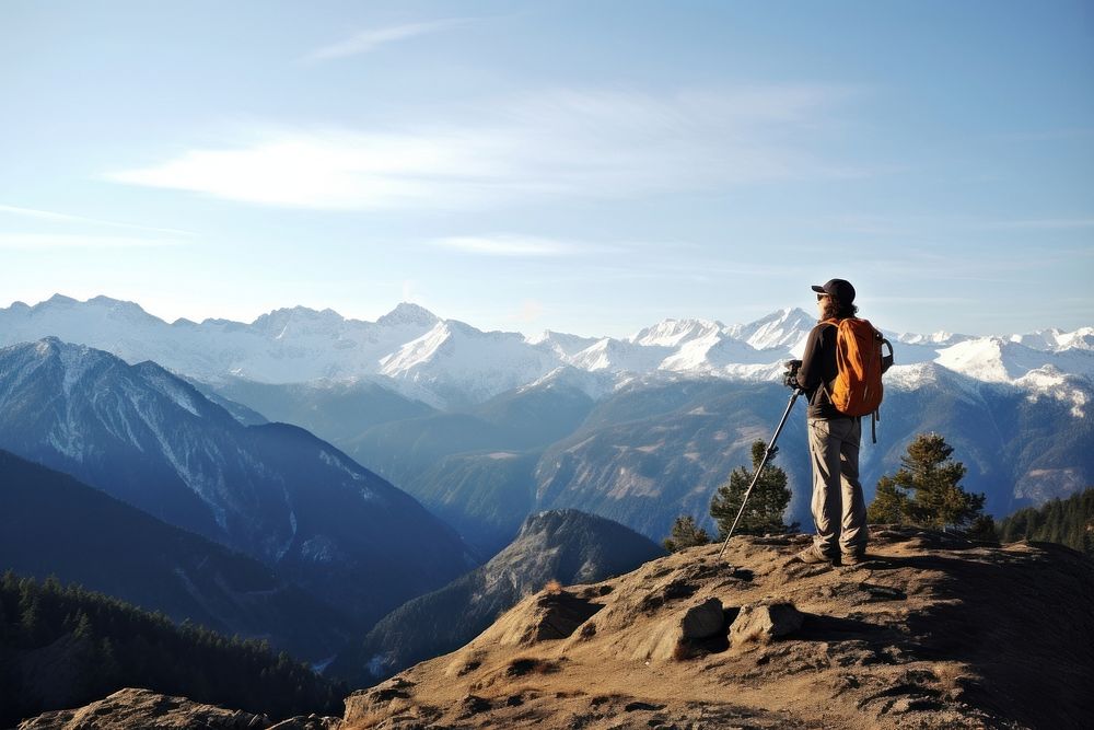 Mountain photo backpacking wilderness recreation. | Premium Photo ...