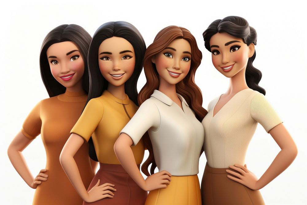 4 Millennial women looking camera | Free Photo Illustration - rawpixel