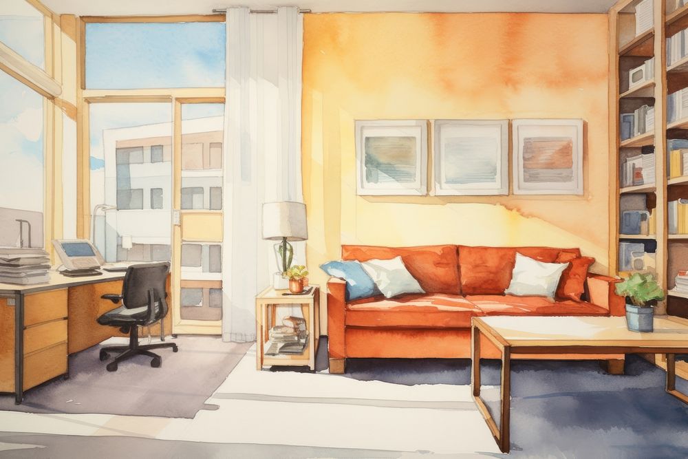 Student studio apartment architecture furniture | Free Photo ...