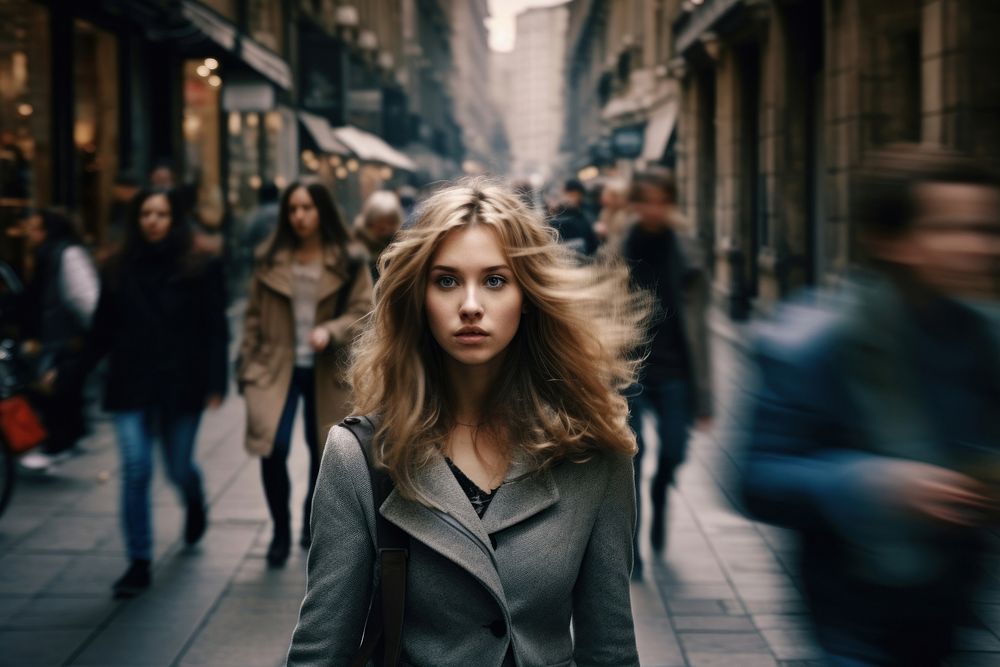 Walking street portrait adult. AI | Premium Photo - rawpixel