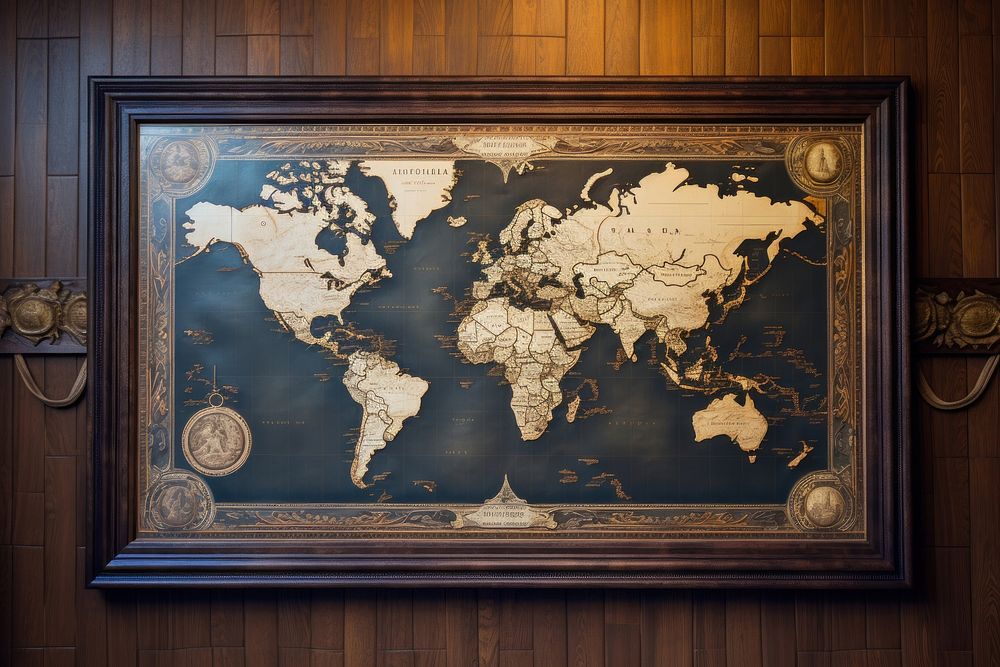 World map world frame. | Premium Photo - rawpixel