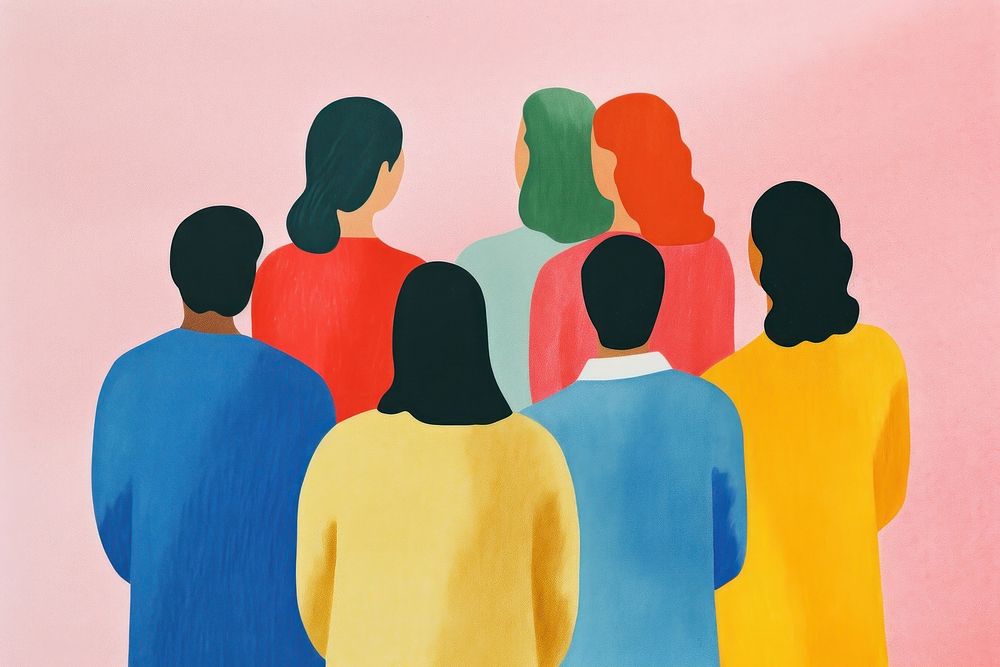 Group people art painting adult. | Free Photo Illustration - rawpixel