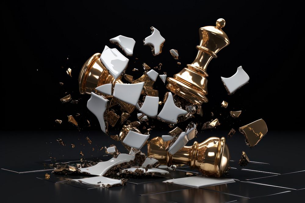 Chess broken metal destruction porcelain. | Premium Photo - rawpixel