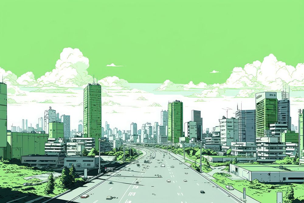 Green city architecture cityscape outdoors. | Premium Photo ...