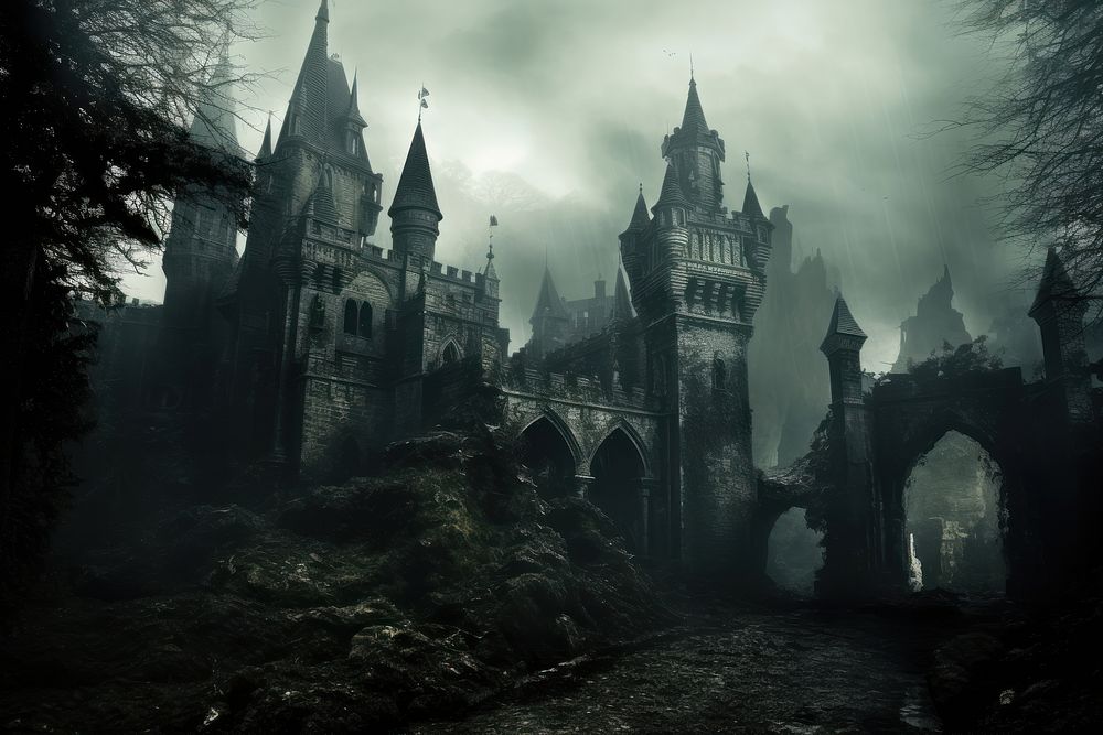 Gothic castle architecture outdoors nature. | Premium Photo - rawpixel