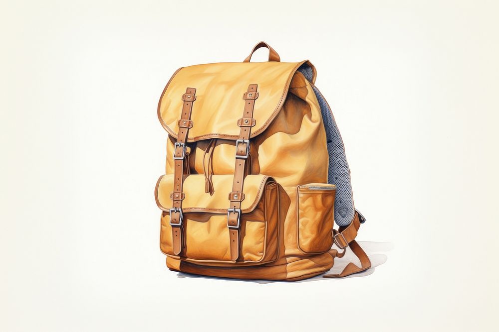 Bagpack school backpack white background | Free Photo Illustration ...
