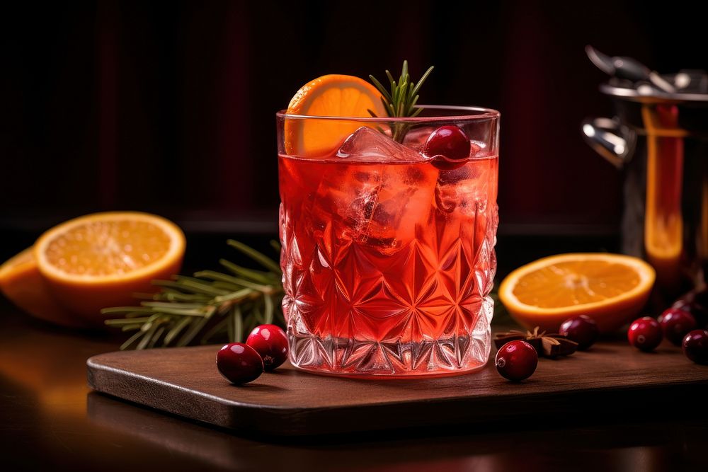 Cocktail drink cranberry fruit table. | Free Photo - rawpixel