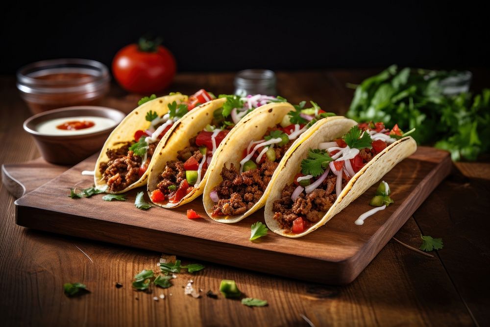 Tacos table food vegetable. | Free Photo - rawpixel