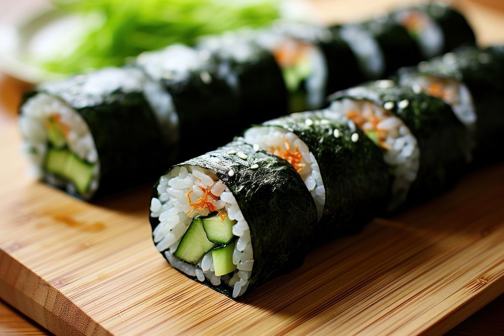 Korean Seaweed Rice Rolls food | Free Photo - rawpixel