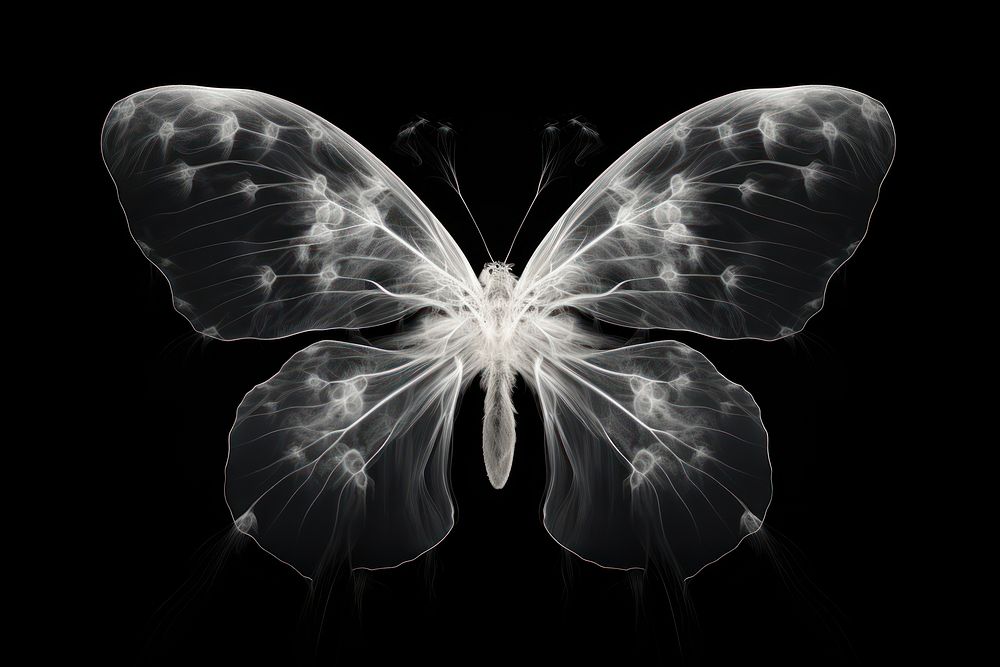 Butterfly x-ray magnification monochrome. AI | Free Photo - rawpixel