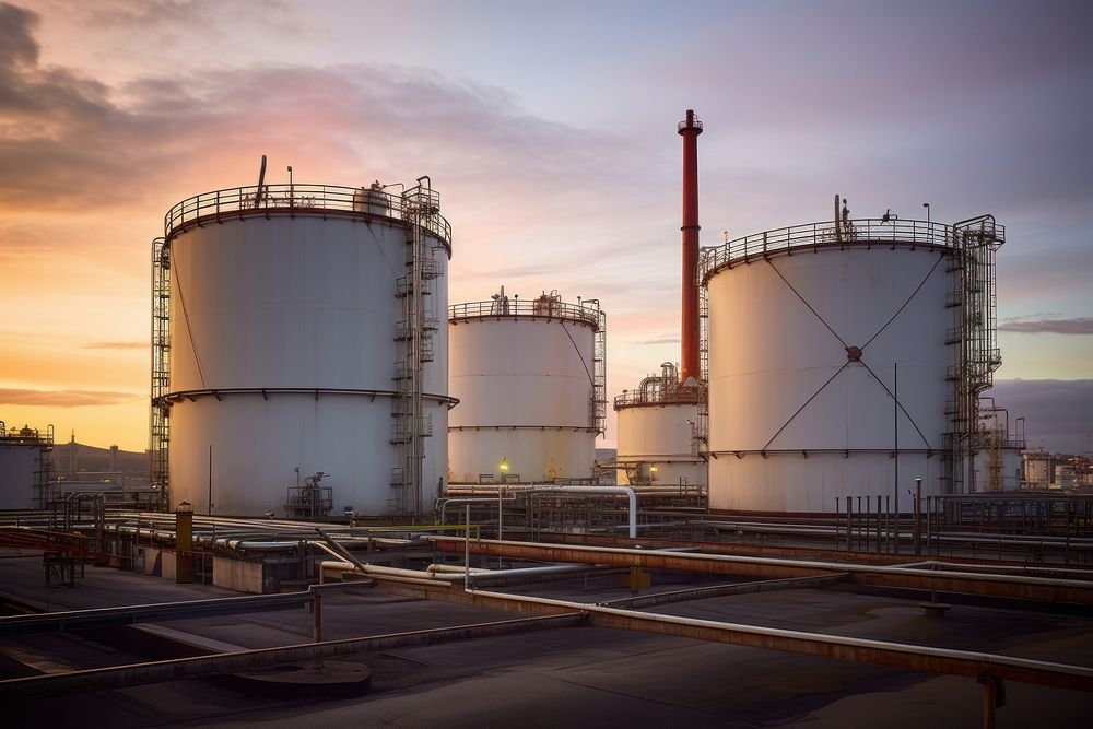 Fuel storage tanks refinery architecture | Premium Photo - rawpixel