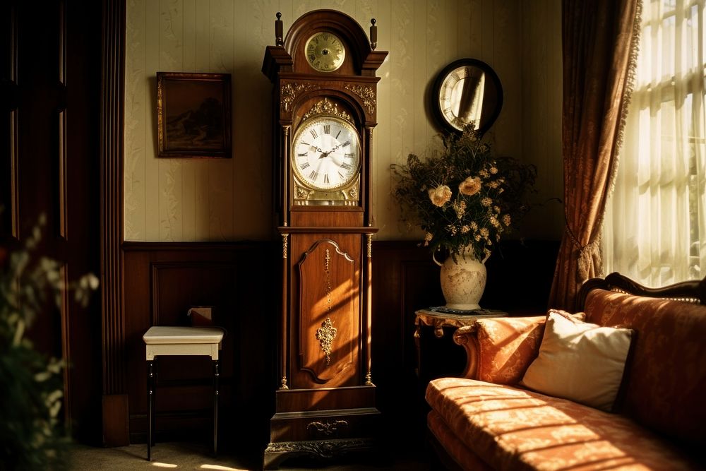 Longcase clock room architecture furniture. | Premium Photo - rawpixel
