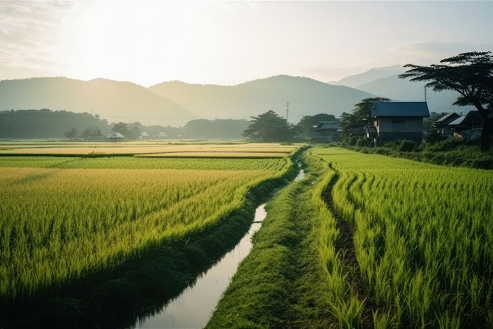 Rice field countryside outdoors nature. | Premium Photo - rawpixel