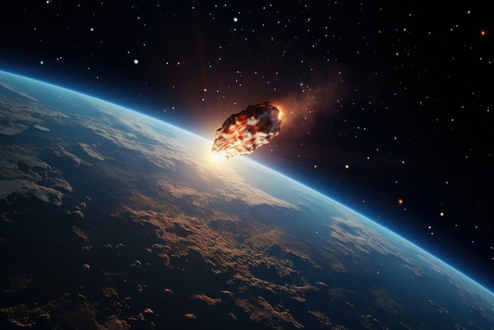 Meteor space astronomy planet. AI | Free Photo - rawpixel
