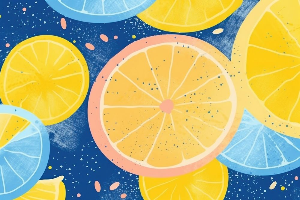 Abstract memphis lemon illustration backgrounds | Free Photo ...