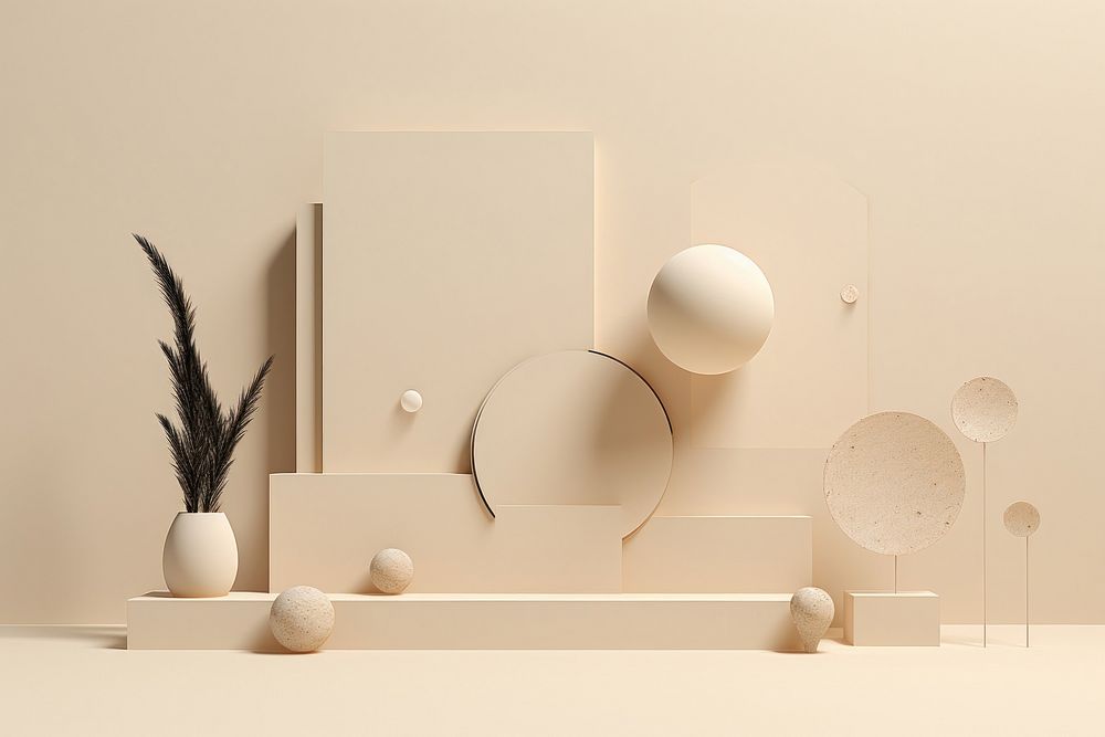 Aesthetic background architecture simplicity furniture. | Premium Photo ...