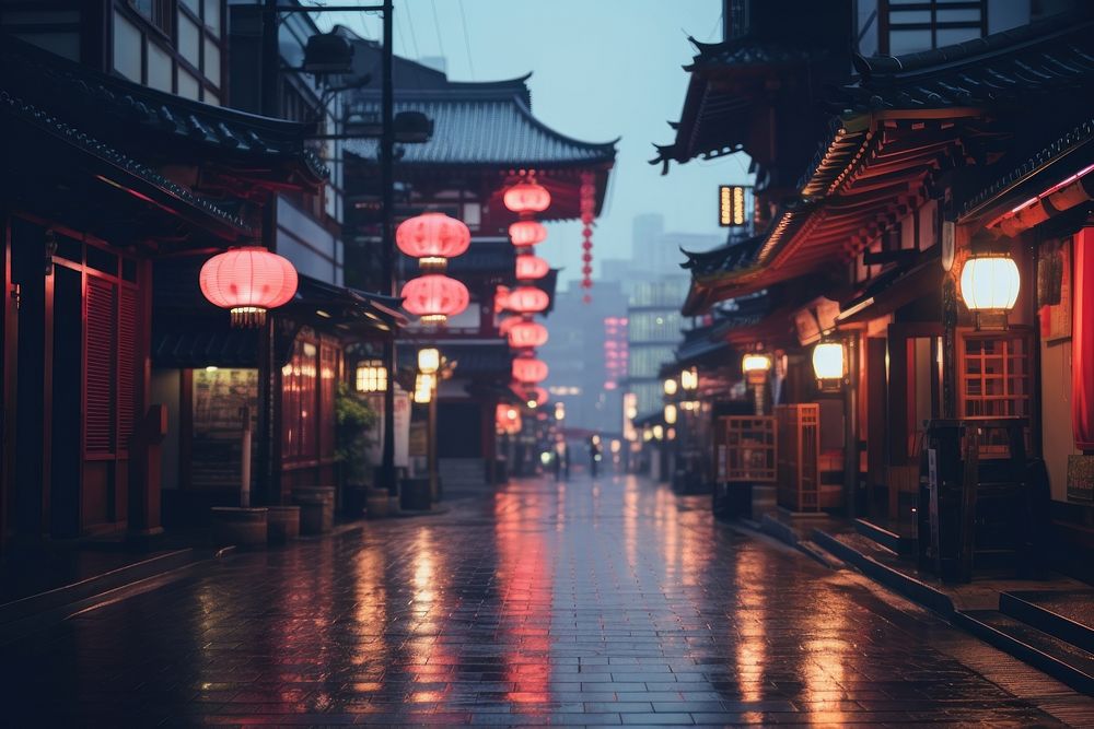 Japan street alley city. | Premium Photo - rawpixel
