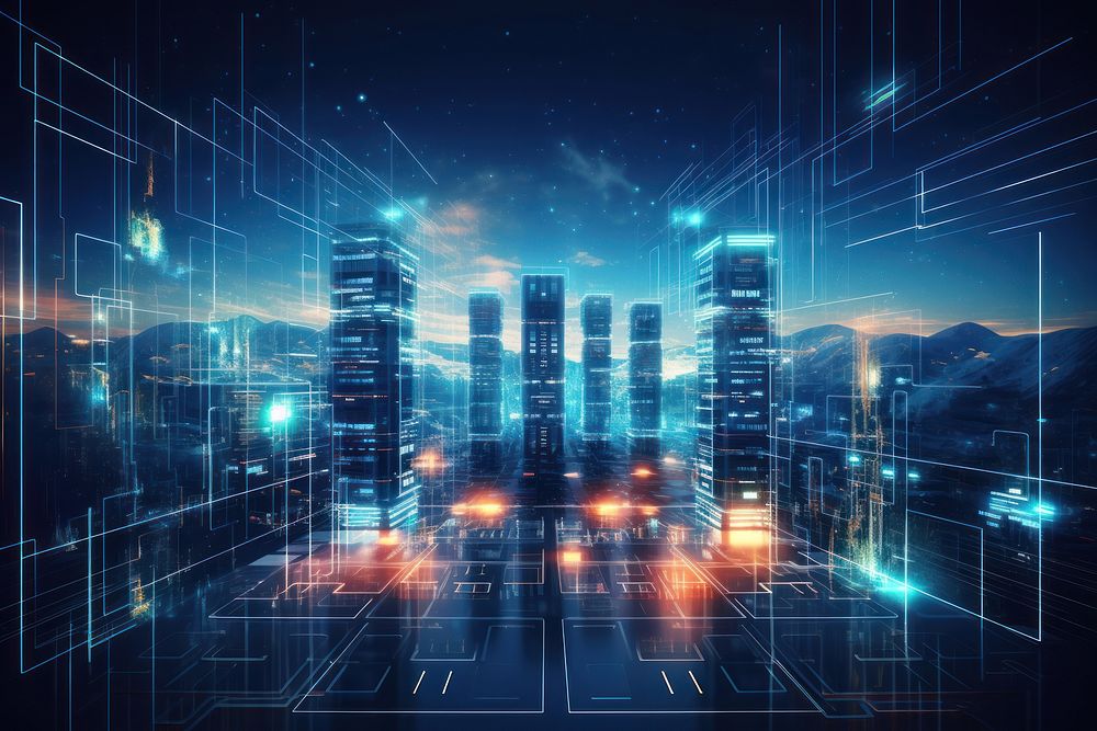 Big data visualization data center | Free Photo Illustration - rawpixel