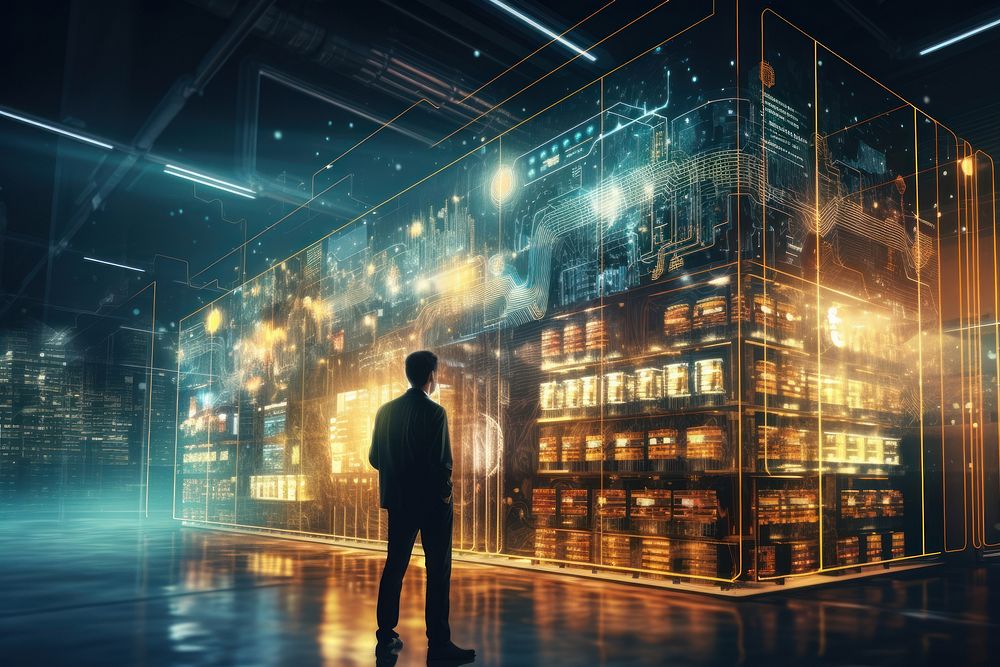 Big data visualization data center | Free Photo Illustration - rawpixel