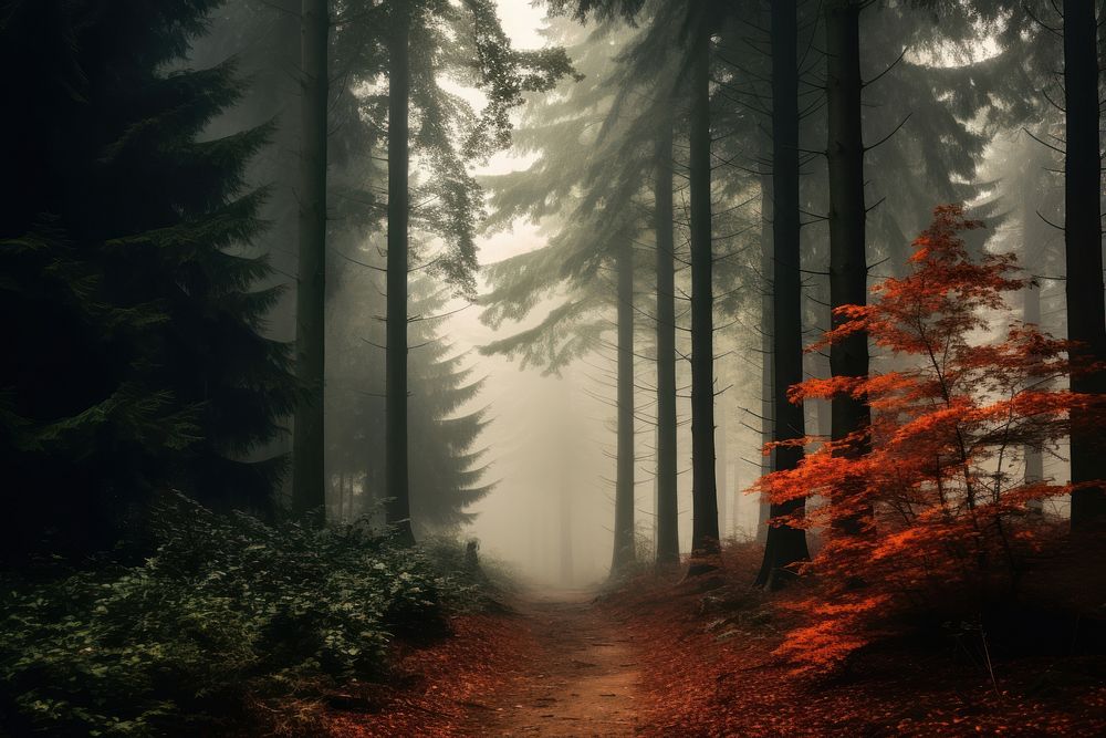 Forest and autumnal mist outdoors | Premium Photo - rawpixel