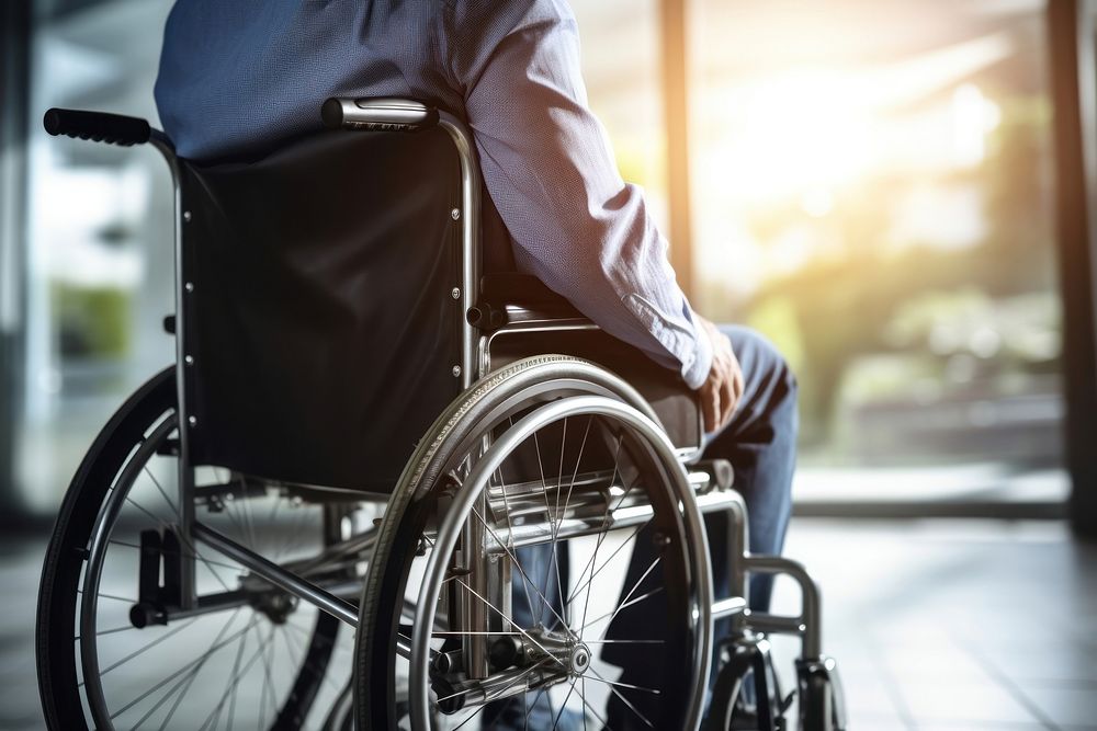 Paraplegic patient sitting wheelchair receiving | Free Photo - rawpixel