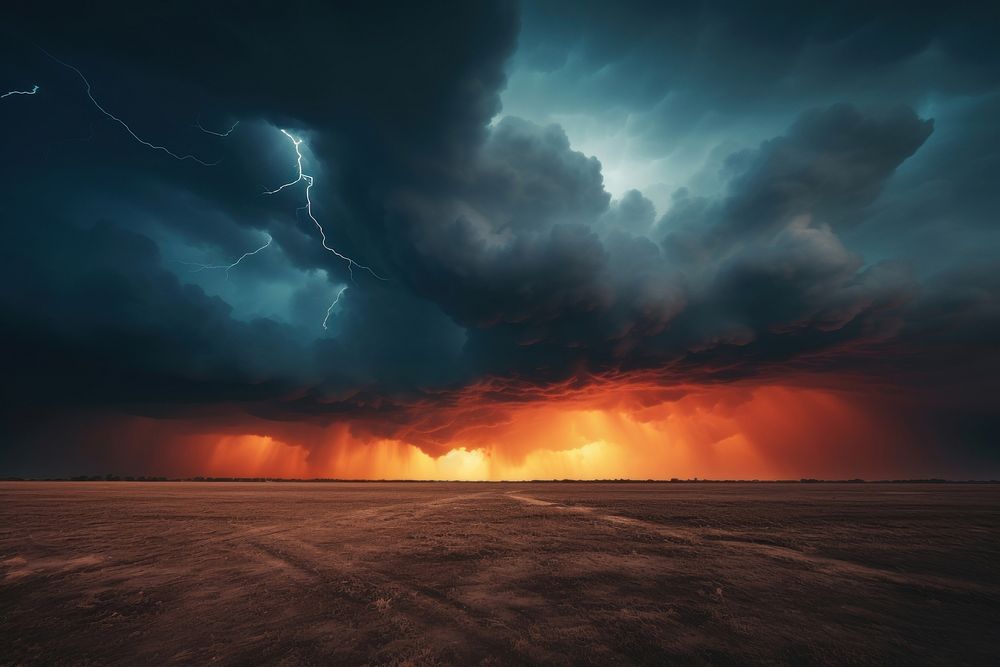 Sky thunder thunderstorm lightning outdoors. | Premium Photo - rawpixel