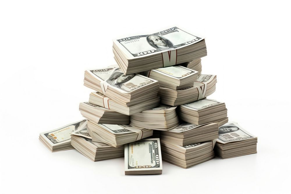 Stack money backgrounds dollar white | Free Photo - rawpixel