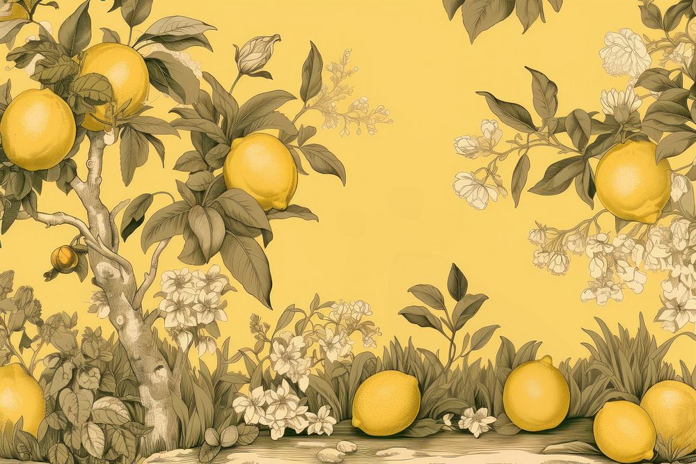 Lemon fruit wallpaper plant. | Premium Photo Illustration - rawpixel