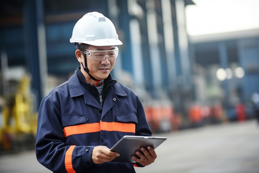 Vietnamese engineers computer holding factory. | Free Photo - rawpixel