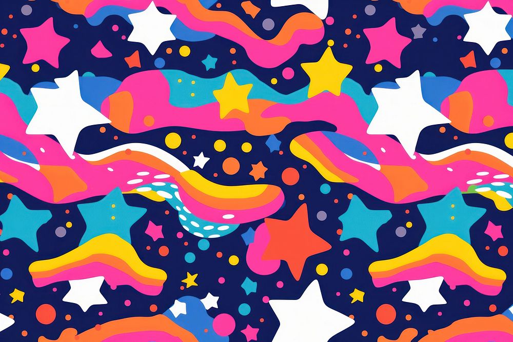 Vibrant star pattern abstract confetti | Premium Photo Illustration ...