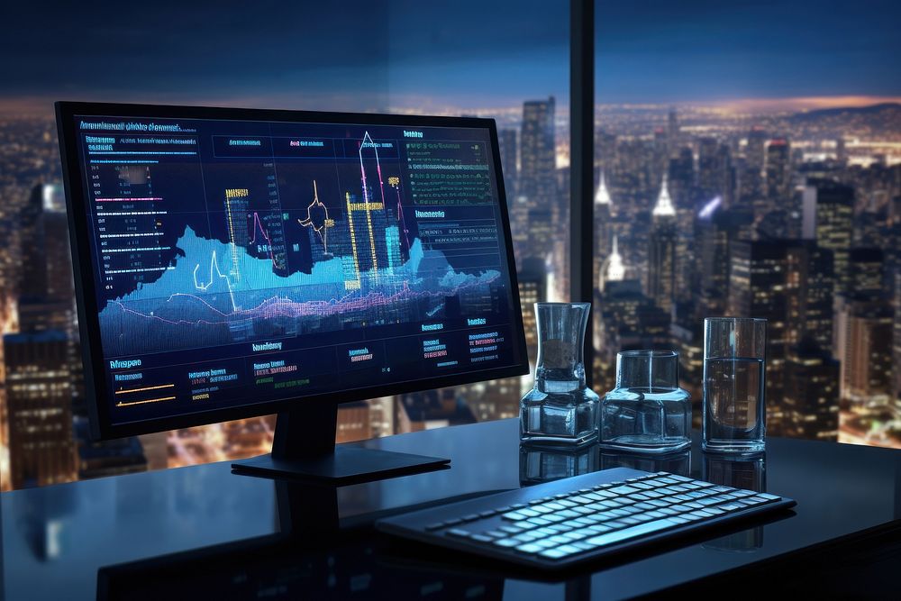 Business computer technology display screen. | Premium Photo - rawpixel