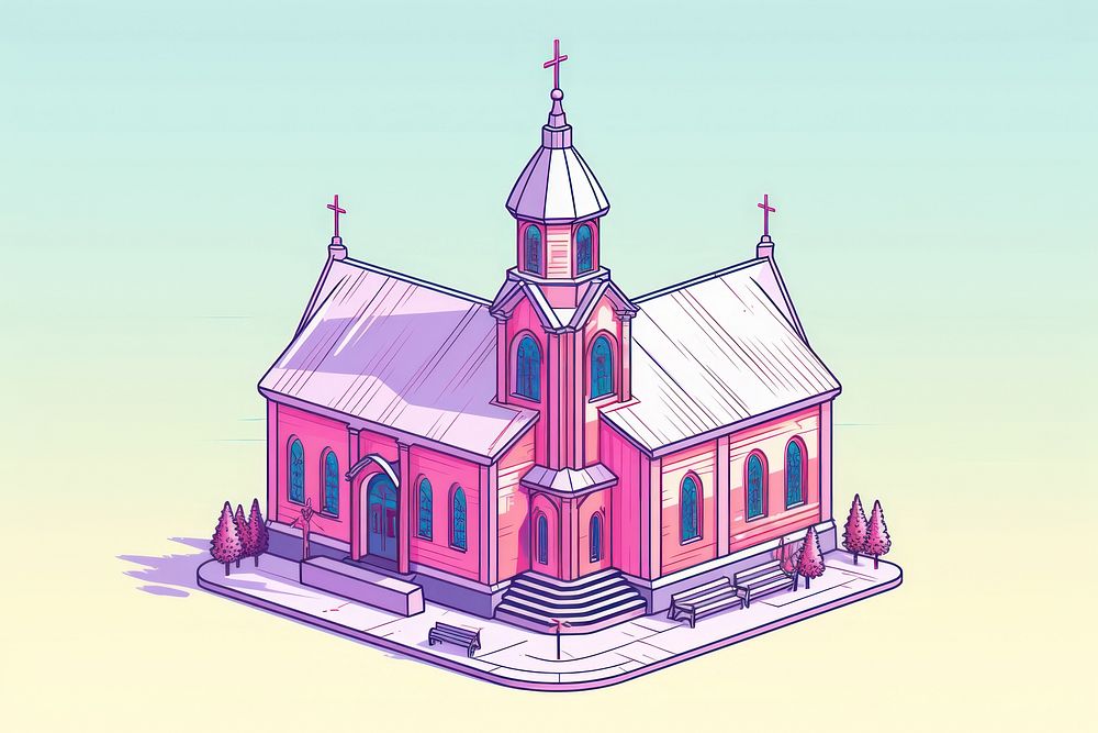 Church architecture building drawing. AI | Free Photo Illustration ...