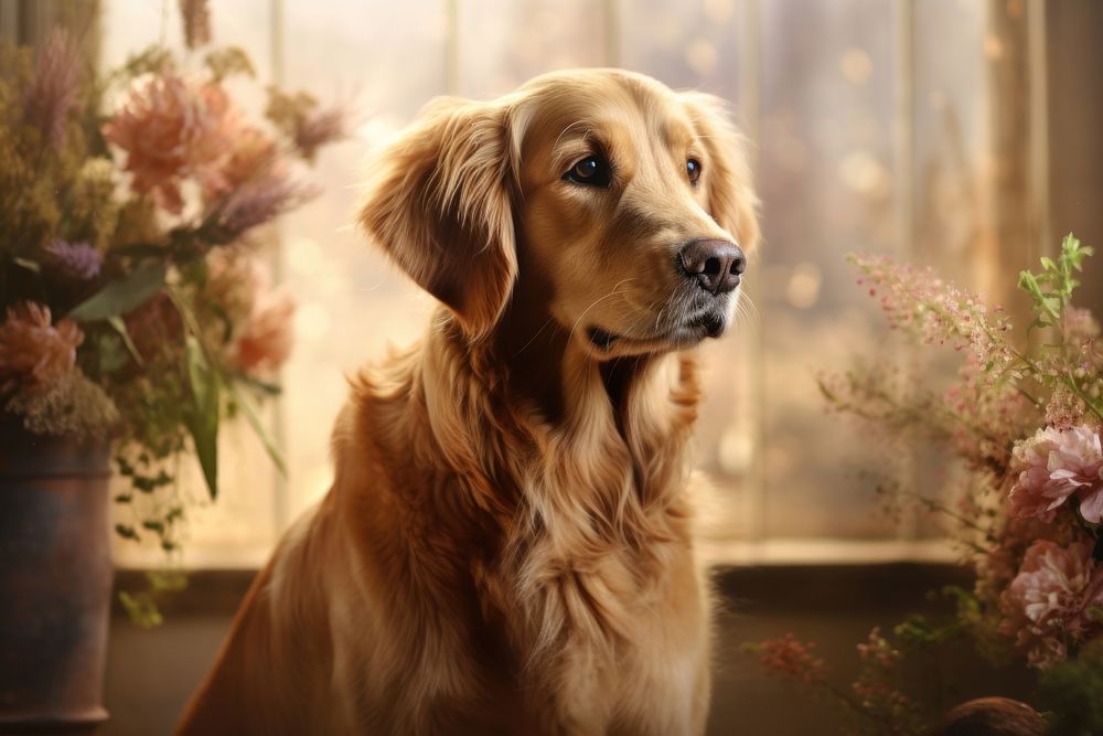 Golder retriever portrait animal mammal. | Premium Photo - rawpixel