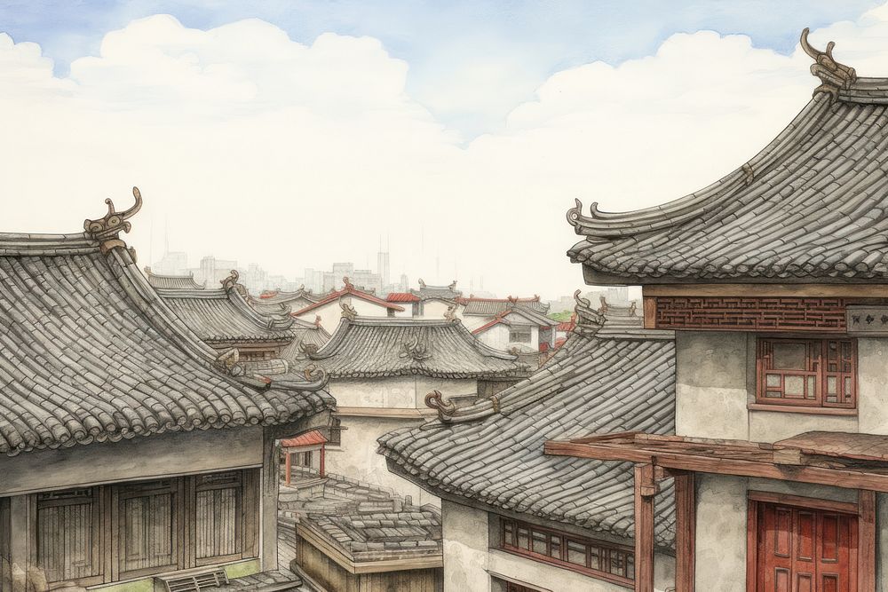 China city architecture building outdoors. | Free Photo Illustration ...