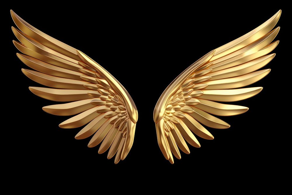 Angle wing gold accessories accessory. | Free Photo Illustration - rawpixel