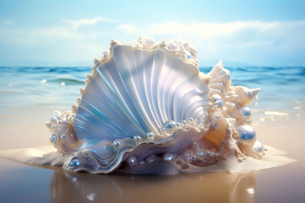 Shell pearls seashell conch clam. | Free Photo - rawpixel