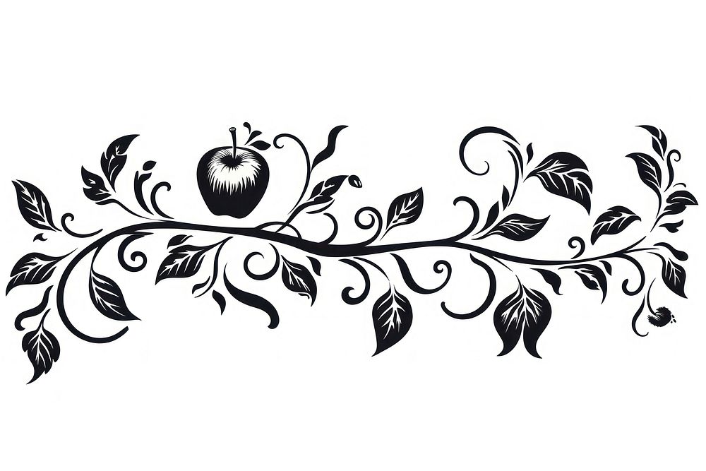 Apple graphics pattern black. | Free Photo Illustration - rawpixel