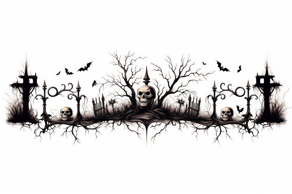 Halloween drawing sketch representation. | Free Photo Illustration ...