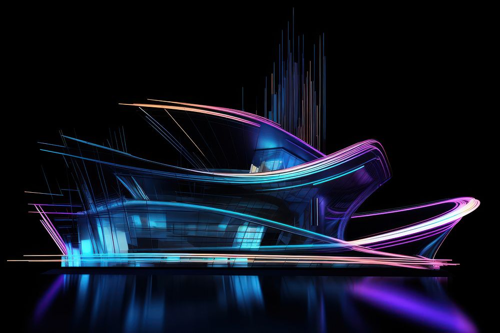 Building architecture abstract purple. AI | Free Photo Illustration ...