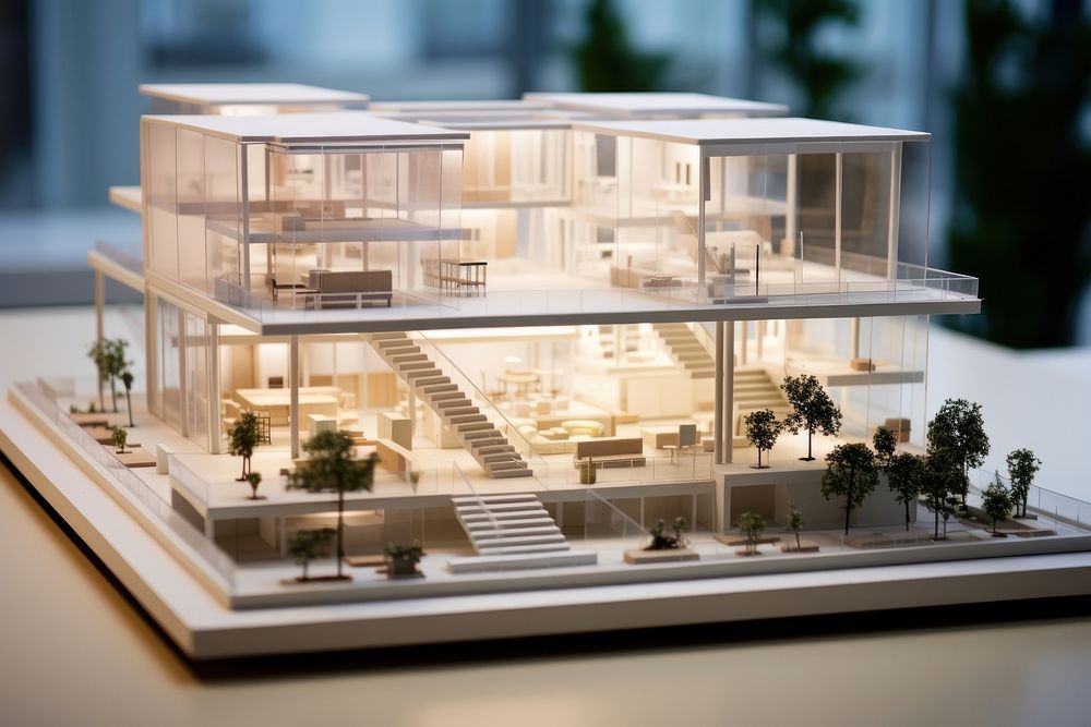 architectural model modern office architecture | Premium Photo - rawpixel