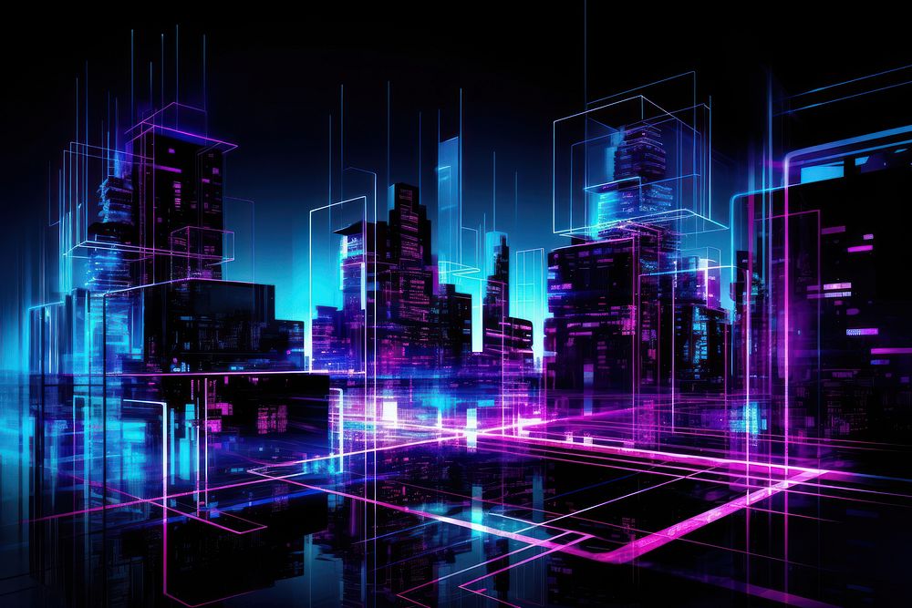 Cityscape architecture cyberspace metropolis. AI | Free Photo ...